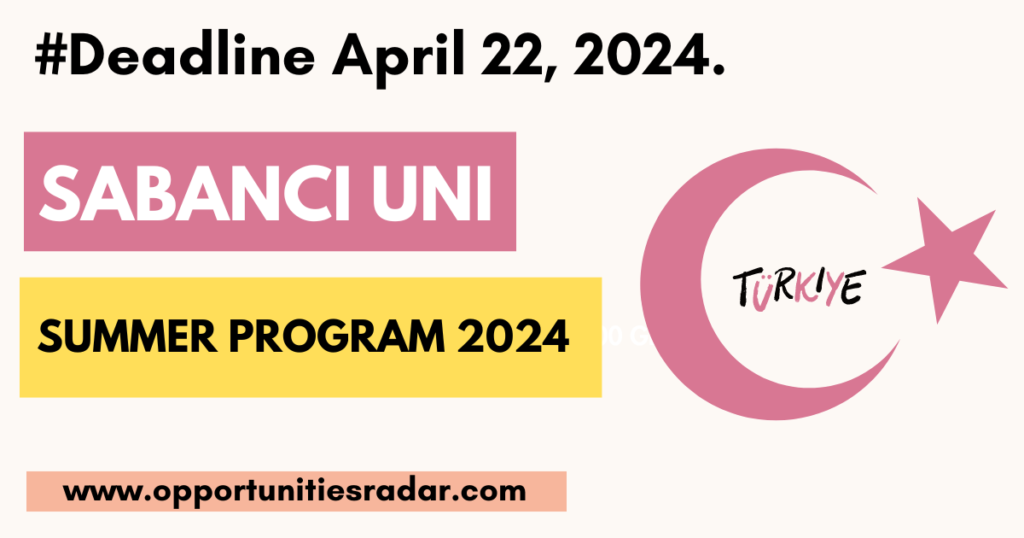 Sabanci University PURE Summer Program 2024 for Undergraduate