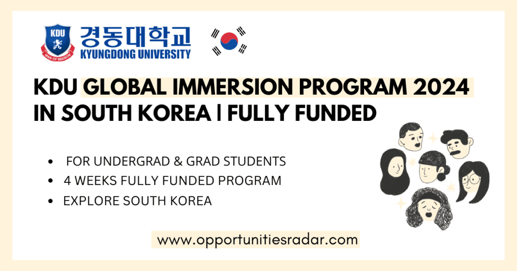 KDU Global Immersion Program (KGIP) 2024 | Fully Funded