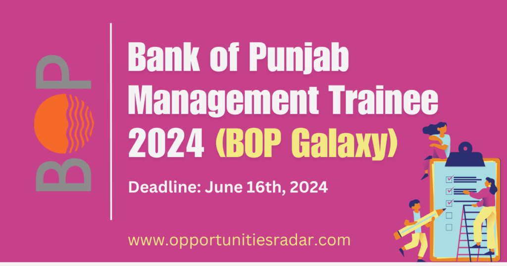 Bank of Punjab Management Trainee 2024 (BOP Galaxy)