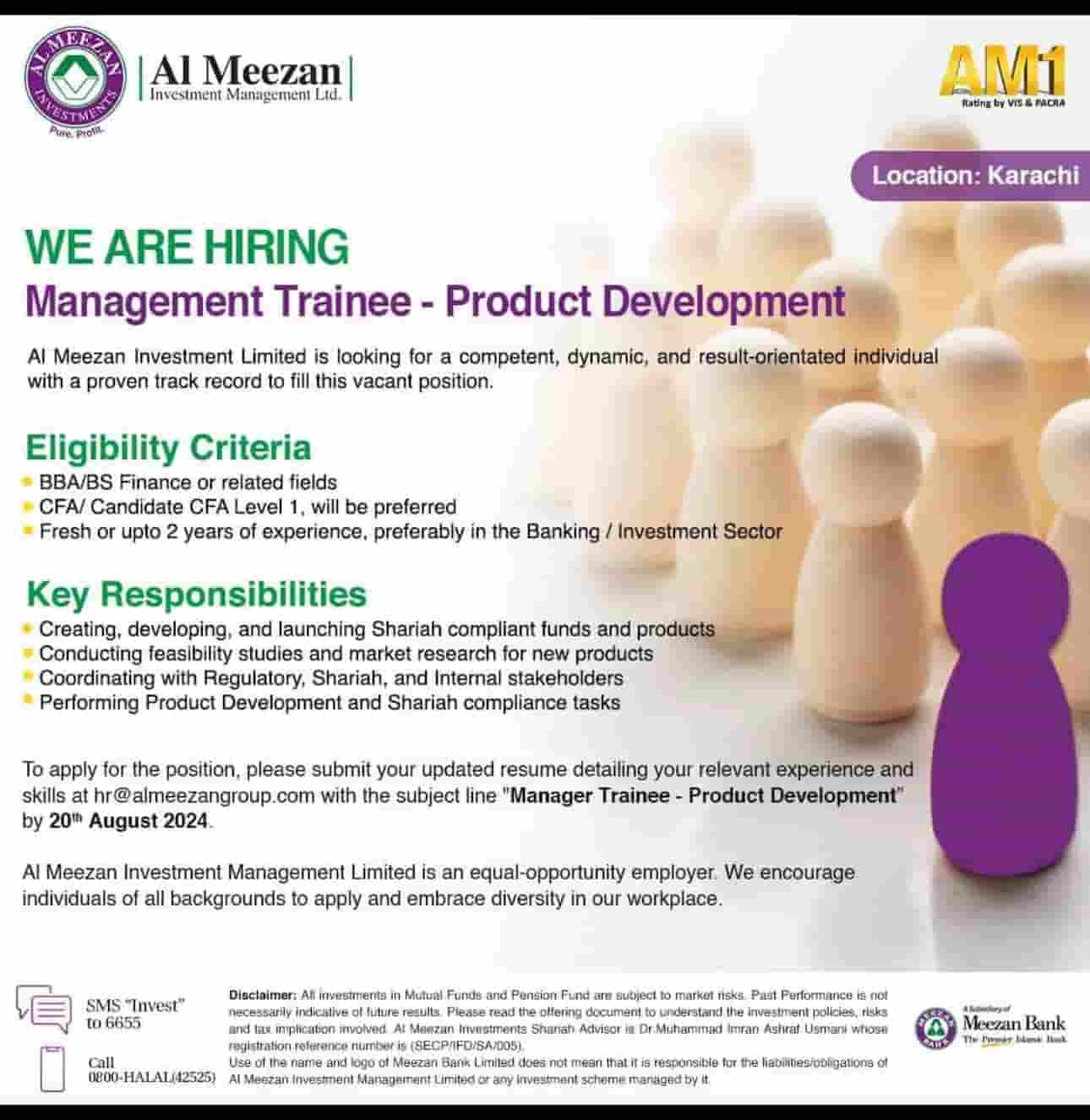 Al Meezan Management Trainee 2024 ( Product Development)