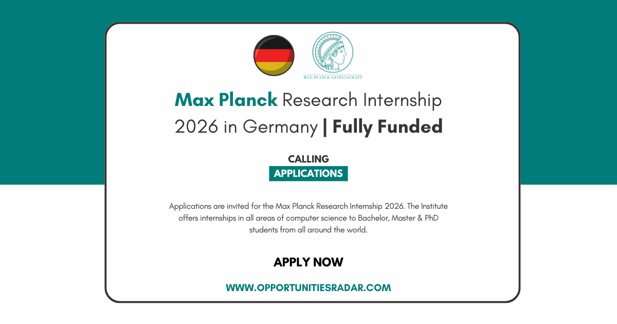 Max Planck Research Internship 2026 in Germany | Fully Funded