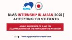 NIMS Internship in Japan 2025 Accepting 100 Students)