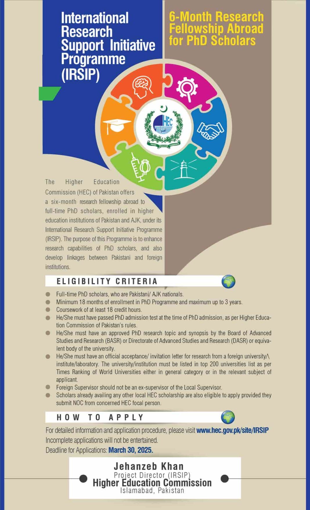 HEC Research Support Initiative Program 2025 (Fully Funded)