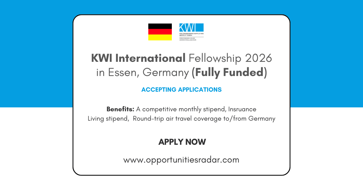 KWI International Fellowship 2026 in Essen, Germany (Fully Funded)