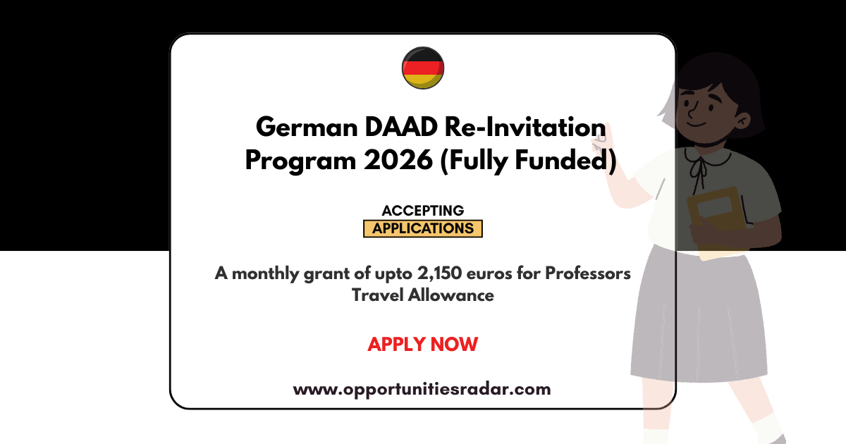 German DAAD Re-Invitation Program 2026 (Fully Funded)
