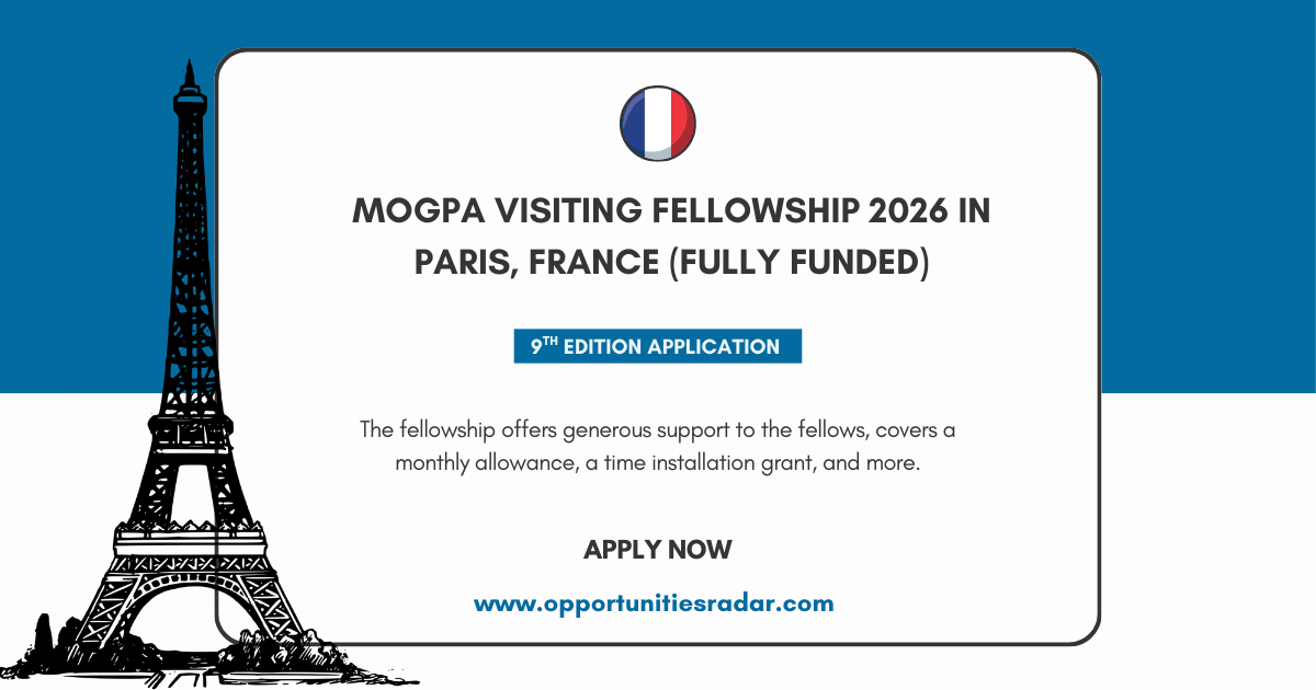MOGPA Visiting Fellowship 2026 in Paris, France (Fully Funded)