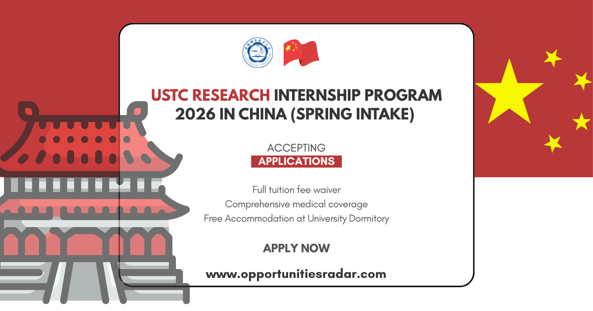 USTC Research Internship Program 2026 in China (Spring Intake)