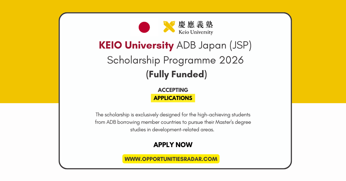 KEIO University ADB Japan Scholarship 2026 (Fully Funded)