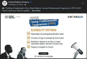UN Young Professionals Programme 2025 (Work for United Nations)