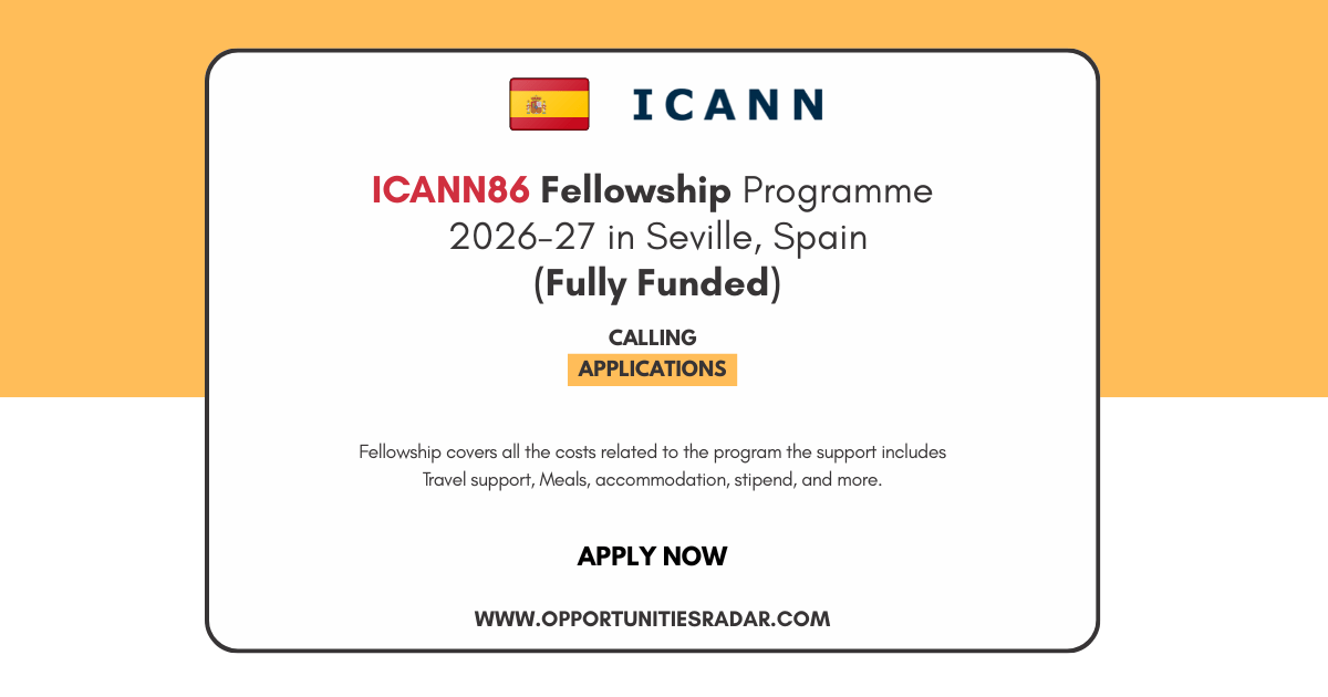 ICANN86 Fellowship Program 2026 in Seville, Spain (Fully Funded)