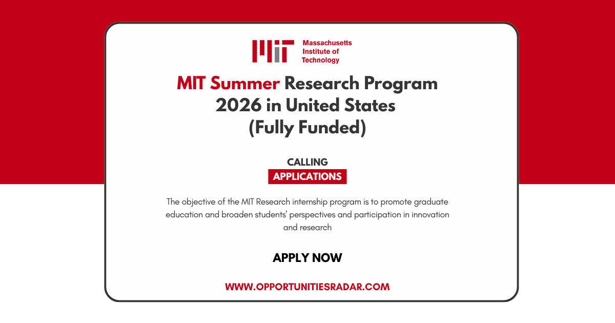 MIT Summer Research Program 2026 in United States (Fully Funded)