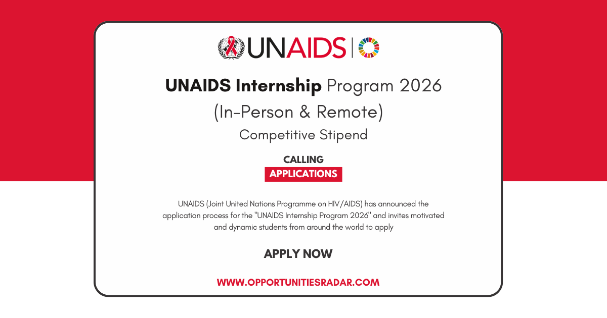 UNAIDS Internship Program 2026 (In-Person & Remote) - Paid