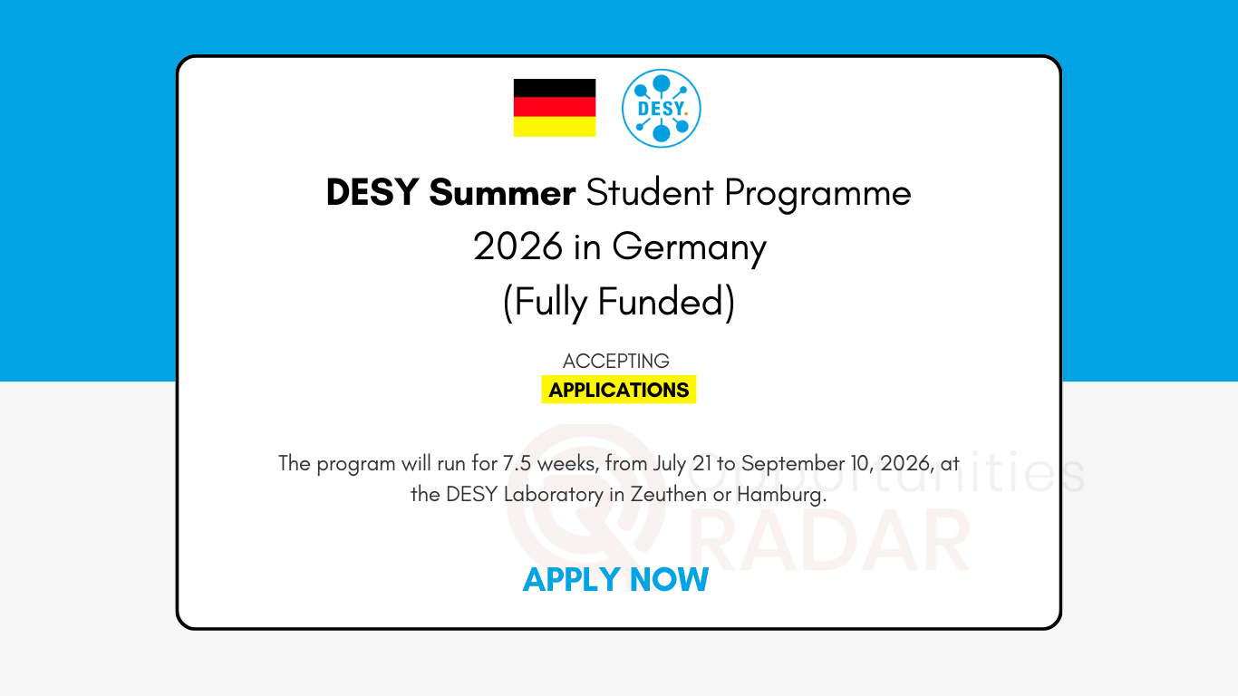 DESY Summer Student Programme 2026 in Germany (Fully Funded)