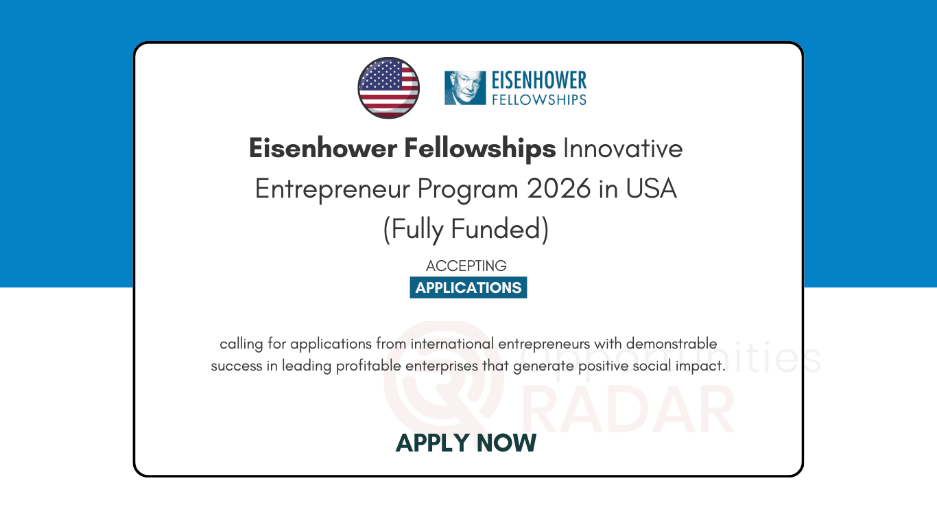 Eisenhower Fellowships Innovative Entrepreneur Program 2026 in USA ...