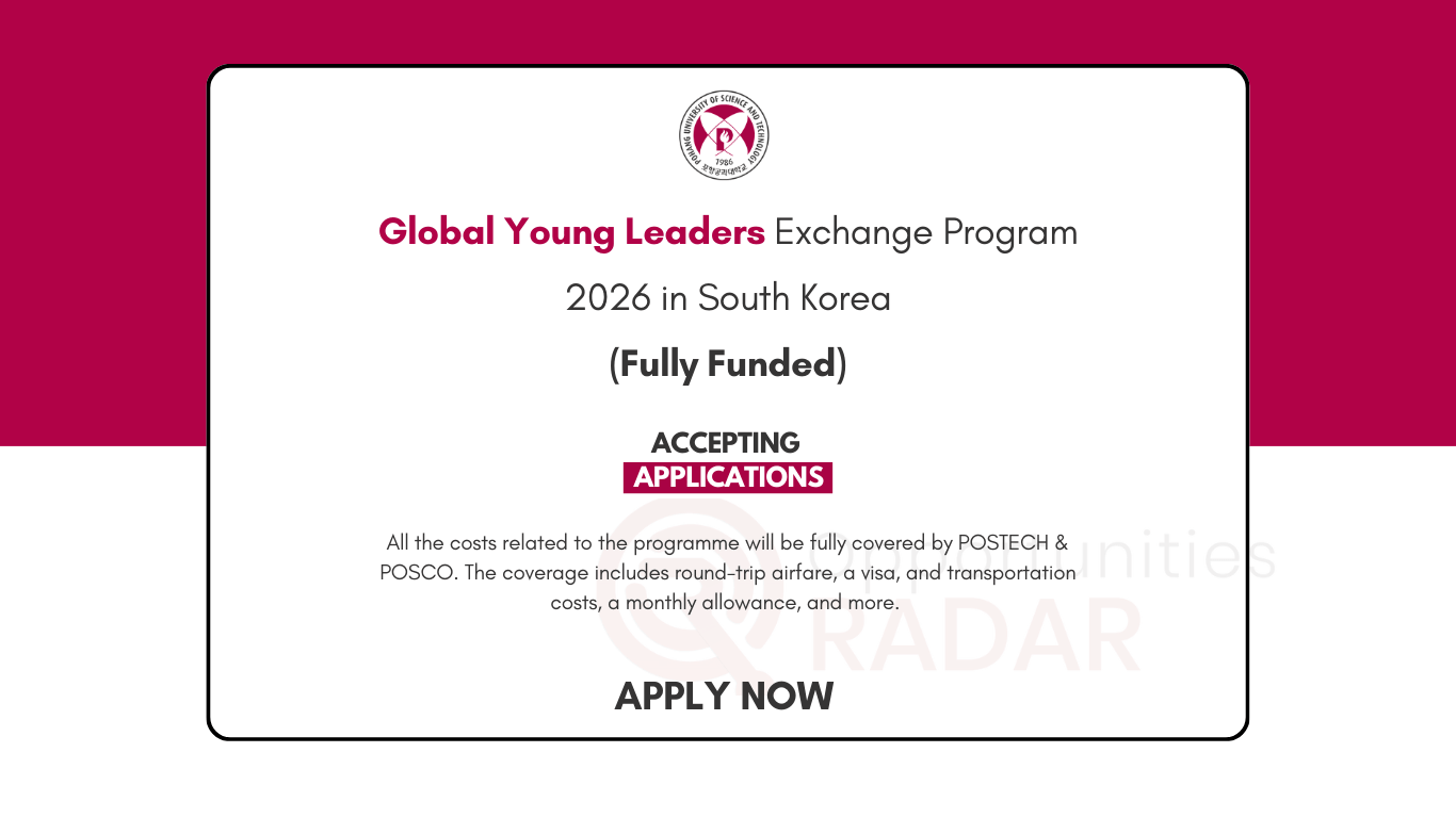 Global Young Leaders Exchange Program 2026 in South Korea (Fully Funded)