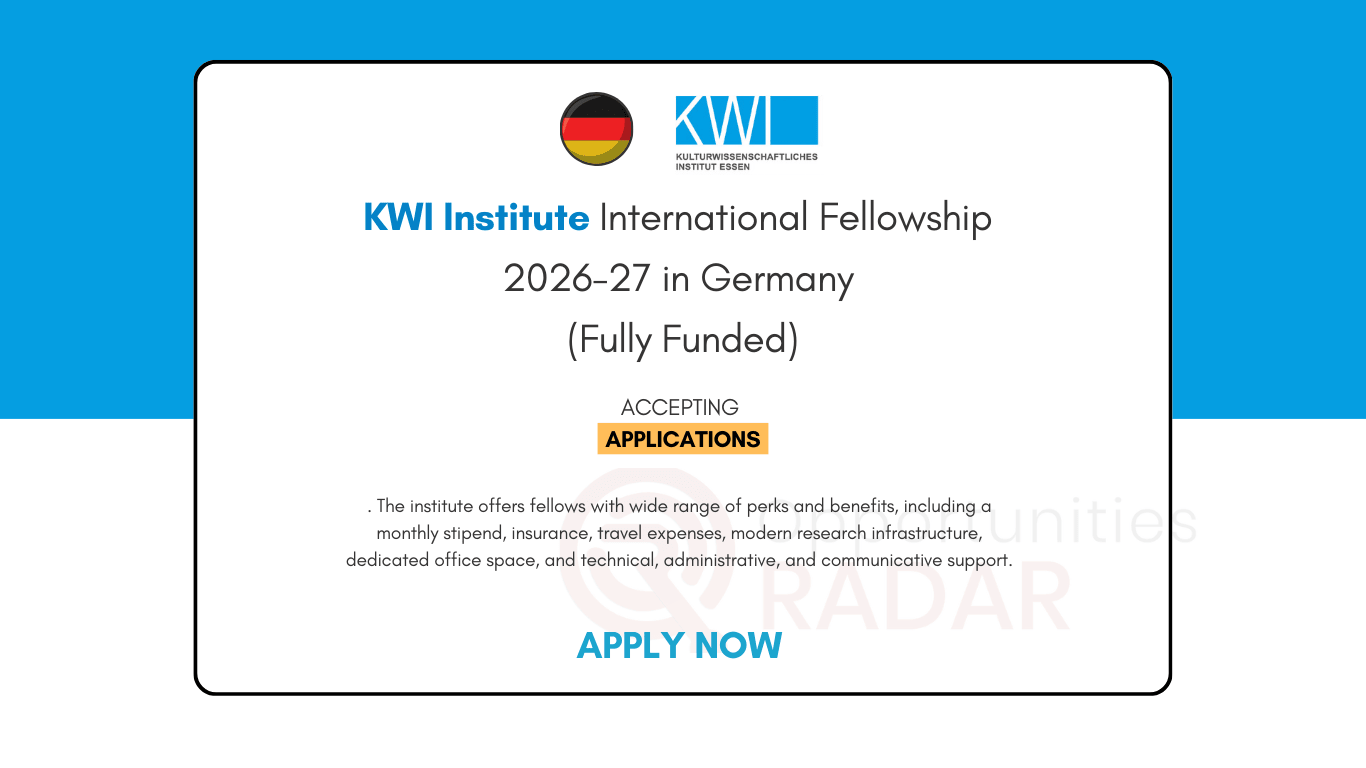 KWI Institute International Fellowship 2026-27 in Germany (Fully Funded)