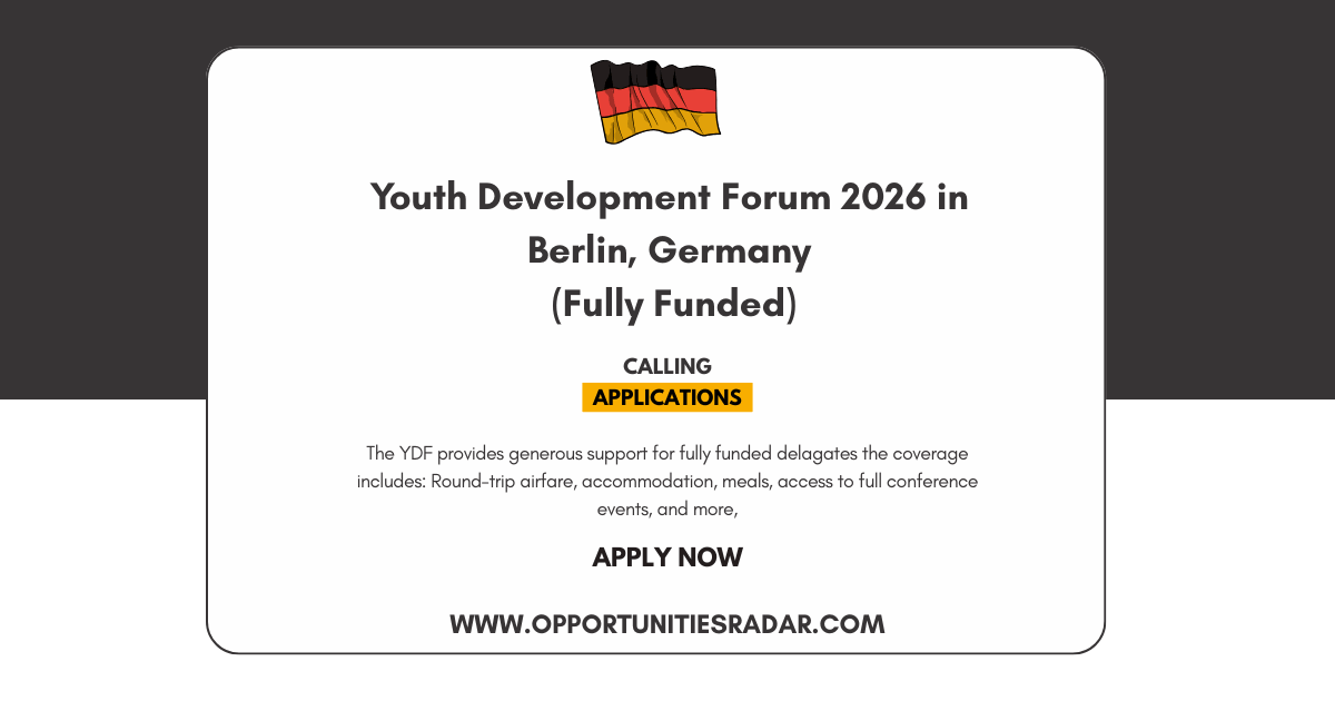 Youth Development Forum 2026 in Berlin, Germany (Fully Funded)