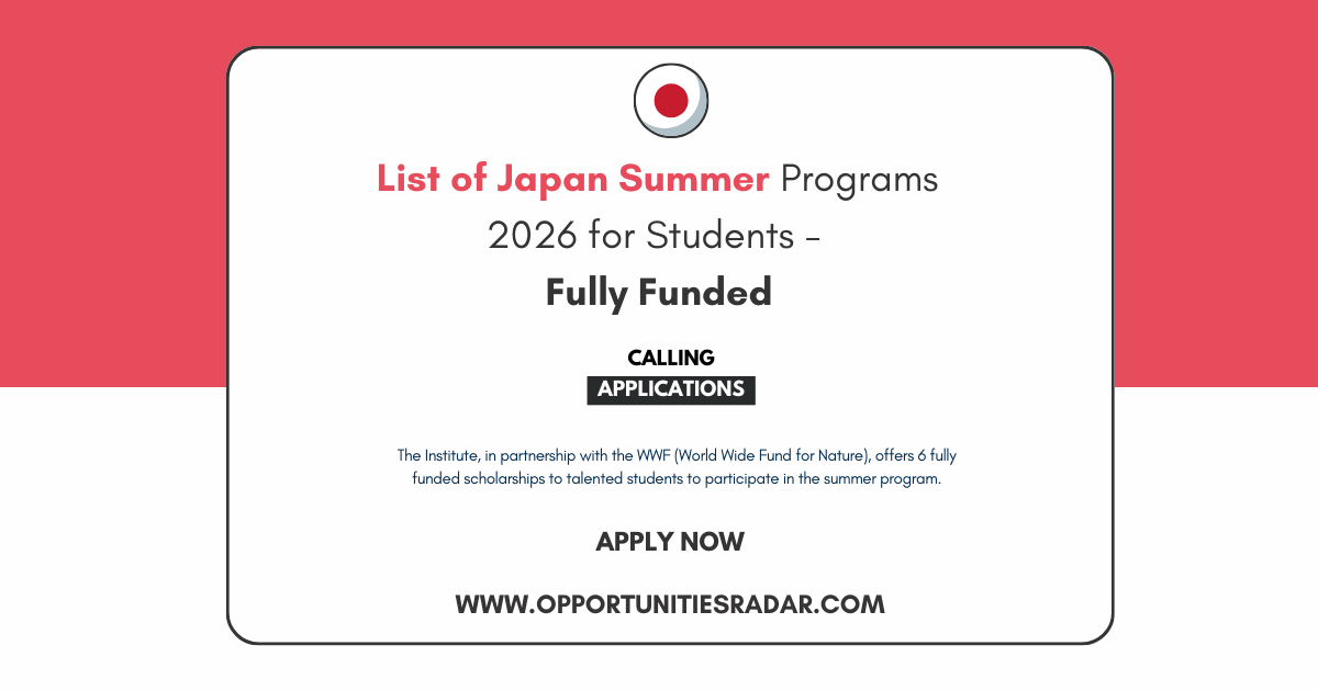 List of Japan Summer Programs 2026 for Students - Fully Funded