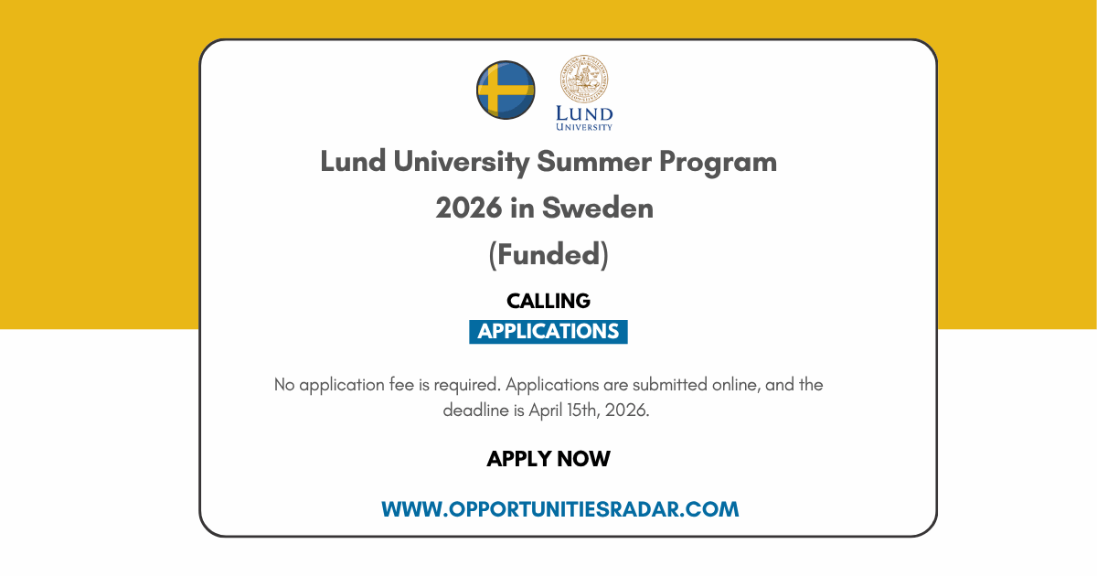 Lund University Summer Program 2026 in Sweden (Funded)