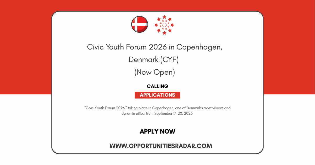Civic Youth Forum 2026 in Copenhagen, Denmark (Now Open)