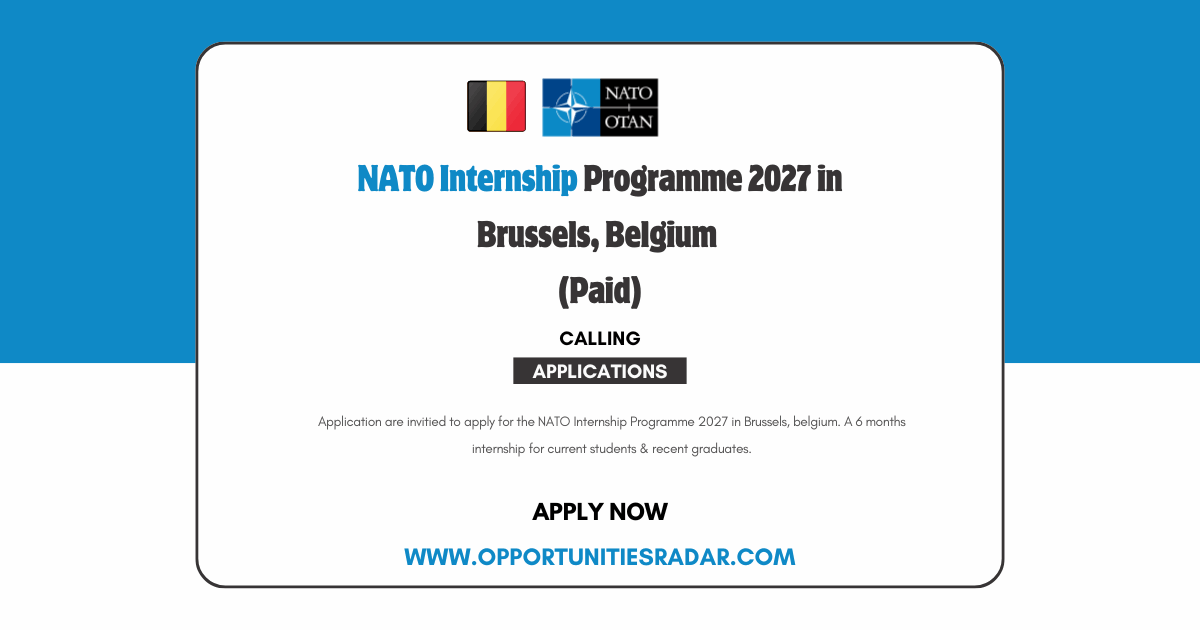 NATO Internship Programme 2027 in Brussels, Belgium (Paid)