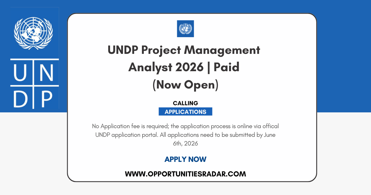 UNDP Project Management Analyst 2026 | Paid (Now Open)
